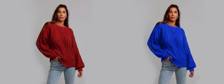 Dress color correction or product image color change service